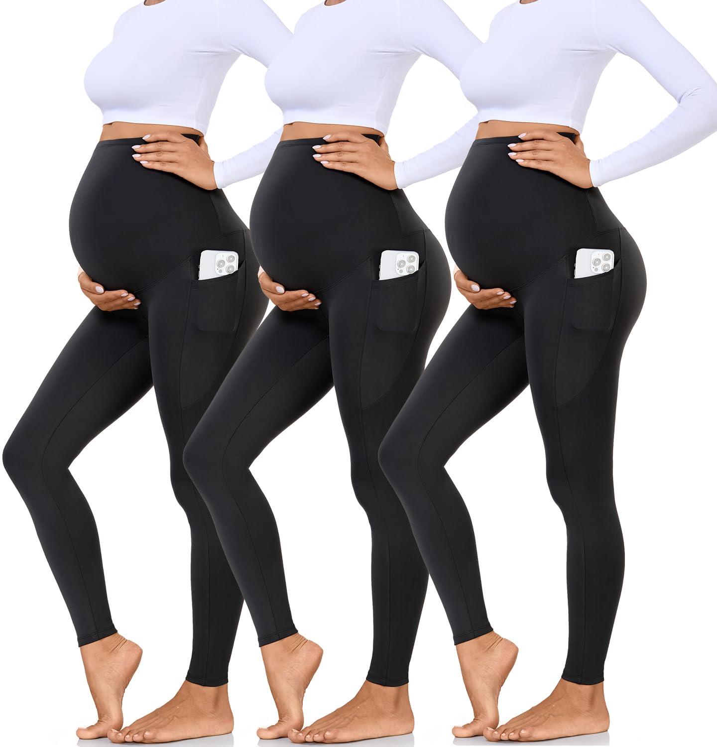Hi Clasmix Plus Size Leggings for Women 1X-4X-High Waisted Tummy Control Non See Through Super Soft Black Leggings Yoga Pants(2 Pack Black+Black Tie-dye,4X-Large)