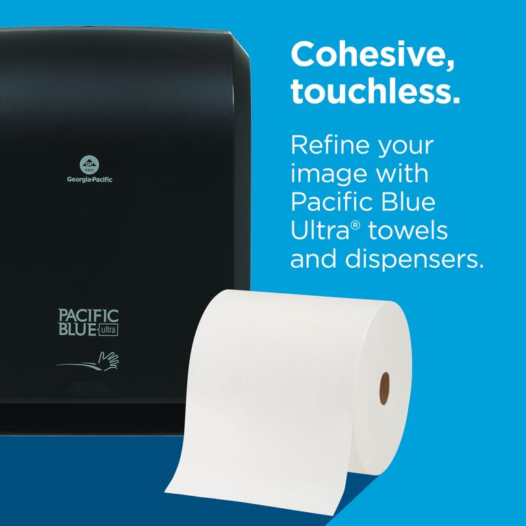 Georgia-Pacific Blue Ultra 8" High-Capacity Mechanical Touchless Paper Towel Dispenser by PRO , Black, 59589, 12.9" W x 9" D x 16" H, 1 Dispenser