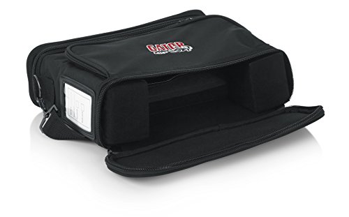 Gator Cases Padded Nylon Carry Bag for Single Wireless Microphone System; Live-in Style Holds Reciever, Body Pack, and Microphone with Antenna Access (GM-1W) , Black