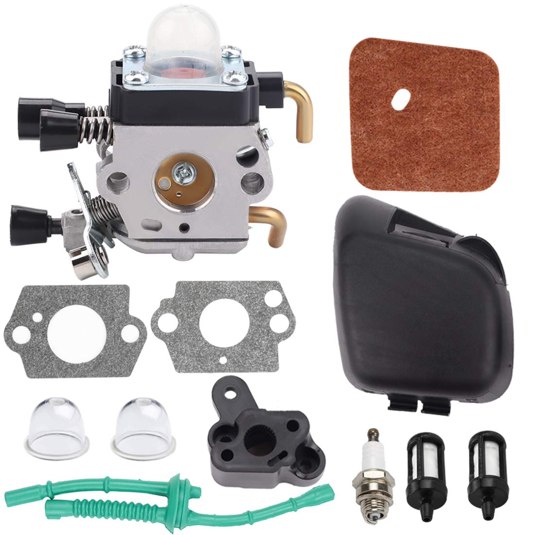 FS55 Carburetor for Still FS38 FS45 FS46 FS55R KM55 HL45 HS45 FC55 FS45C FS46C KM55R FS55C FS55RC String Trimmer Weed Eater with Cover C1Q-S97 Carb
