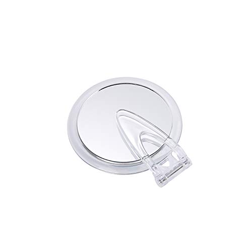 Gardenia 4 Inch 20x Magnifying Mirror, Compact Travel Mirror, Hand Mirror with Handle, Portable Close Up Mirror for Pocket/Handbag, Double Sided, Foldable, Transparent