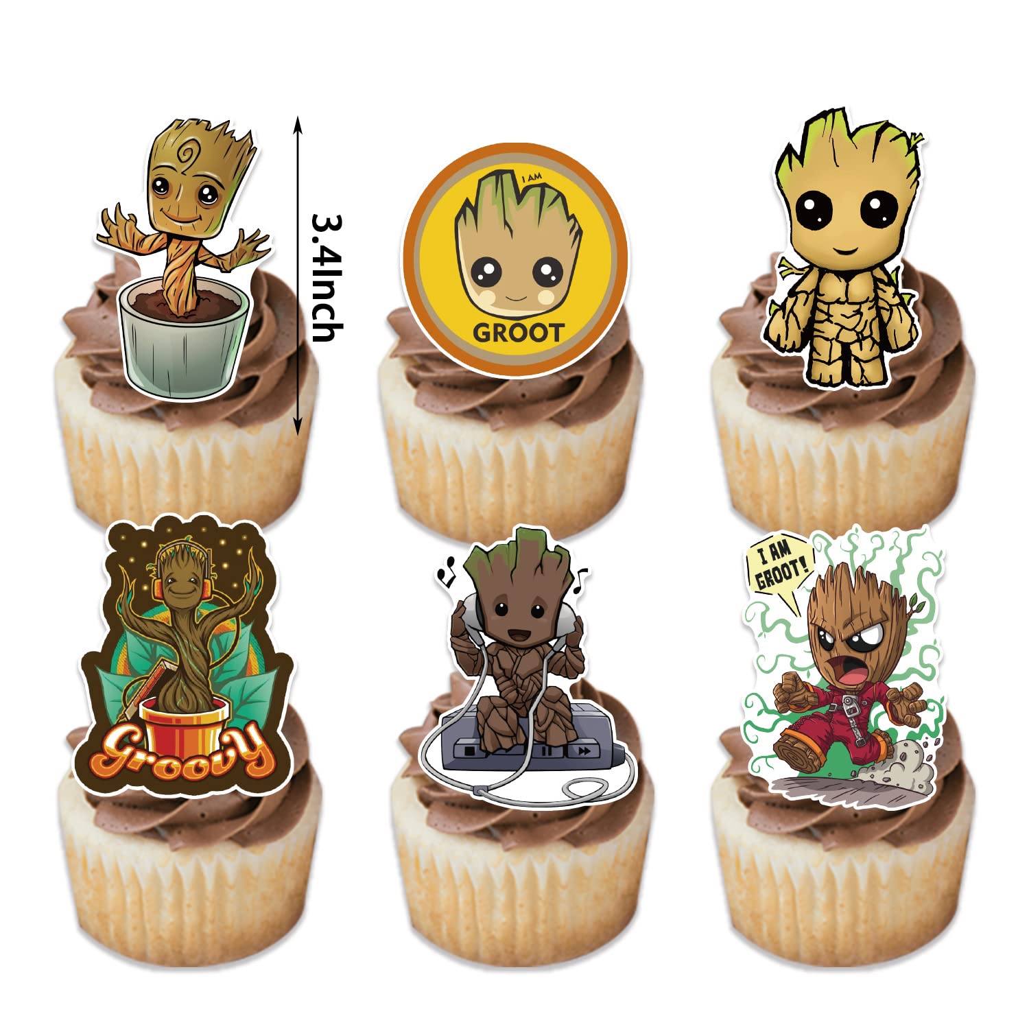 Groot Party Decorations, Groot Birthday Decorations, Groot Birthday Party Supplies,Set Include Banner Balloons Cake Tops