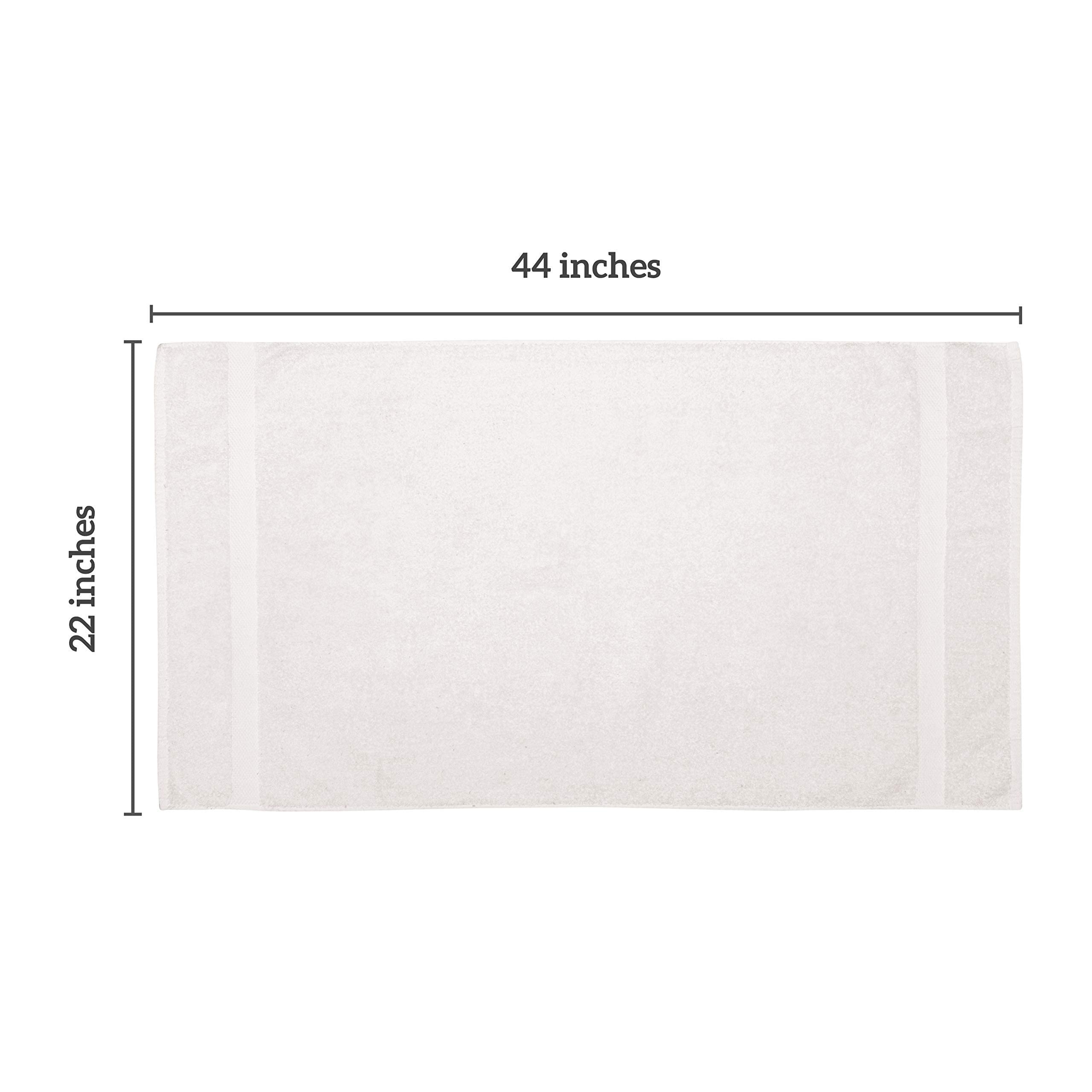 GREEN LIFESTYLE Soft Cotton Towels for Pool, Spa, and Gym Lightweight and Highly Absorbent Quick Drying Towels (24" x 48", White)