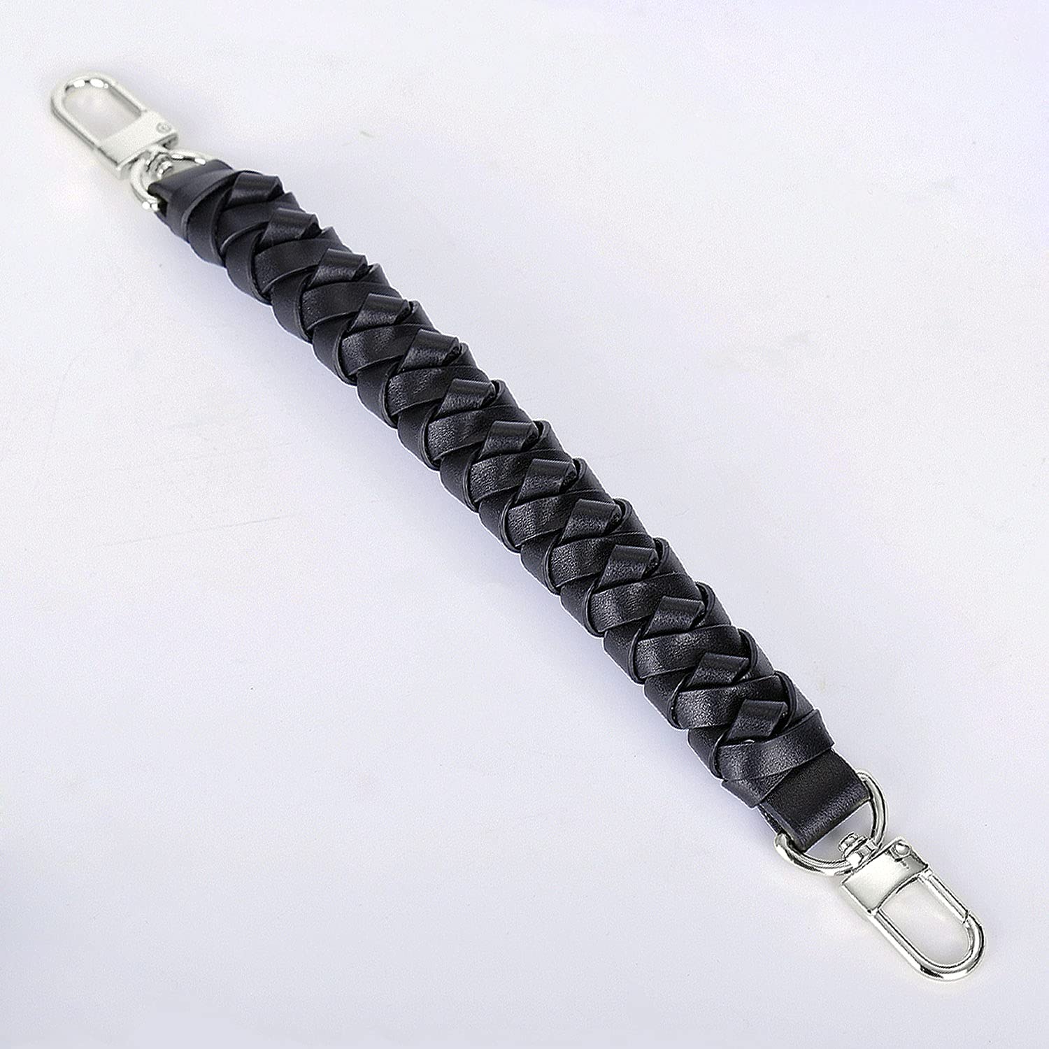 Genuine Vachetta Leather Braided Handle Compatible for Beaubourg Hobo Top Handle Neonoe Strap (16" L, Black)