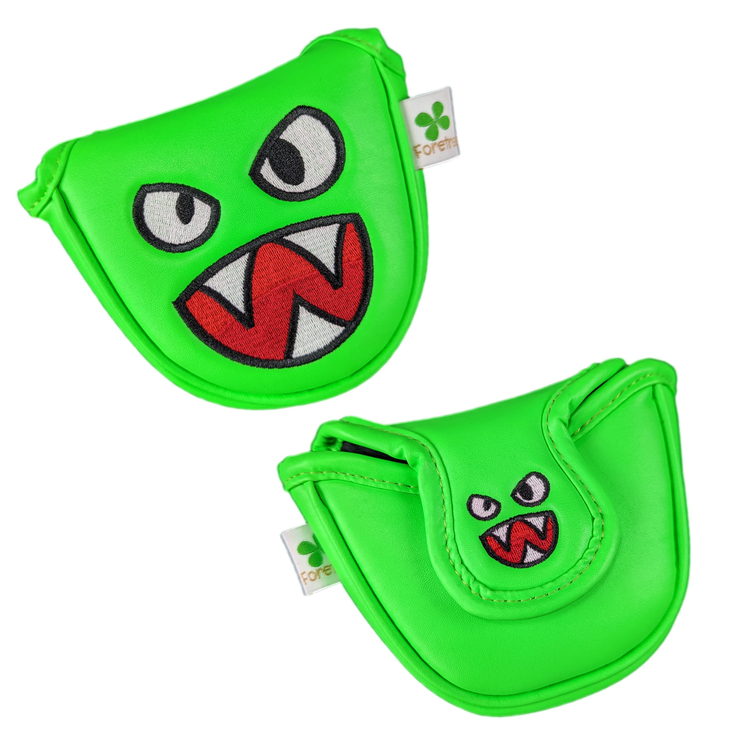 Foretra β Green Monster - Golf Putter Headcover Quality PU Leather Magnetic Closure for Mallet Style Putters Scotty Cameron Odyssey Taylormade Ping