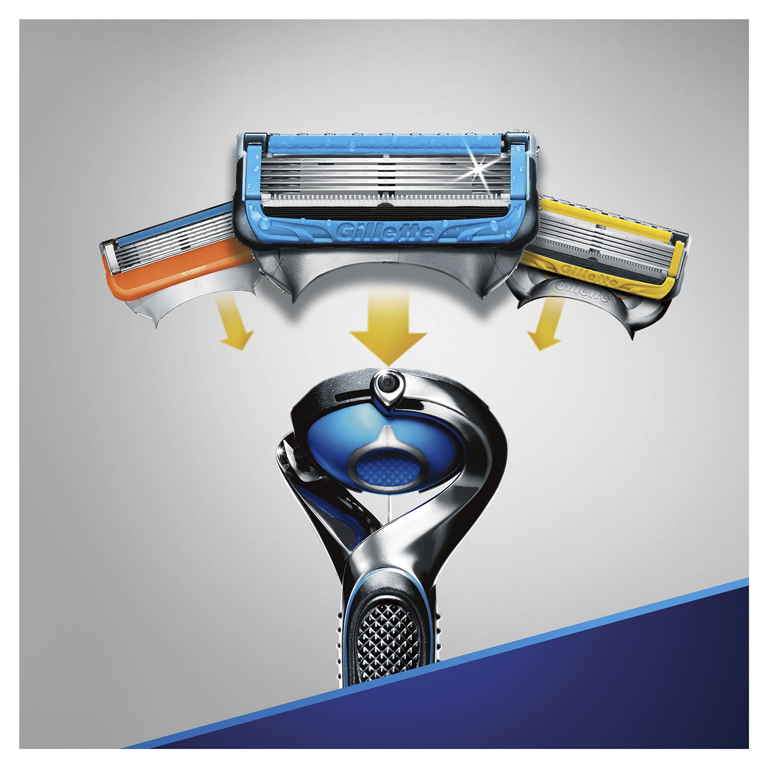Gillette Fusion5 Proshield Chill Razor for Men + 7 Refill Blades with Precision Trimmer