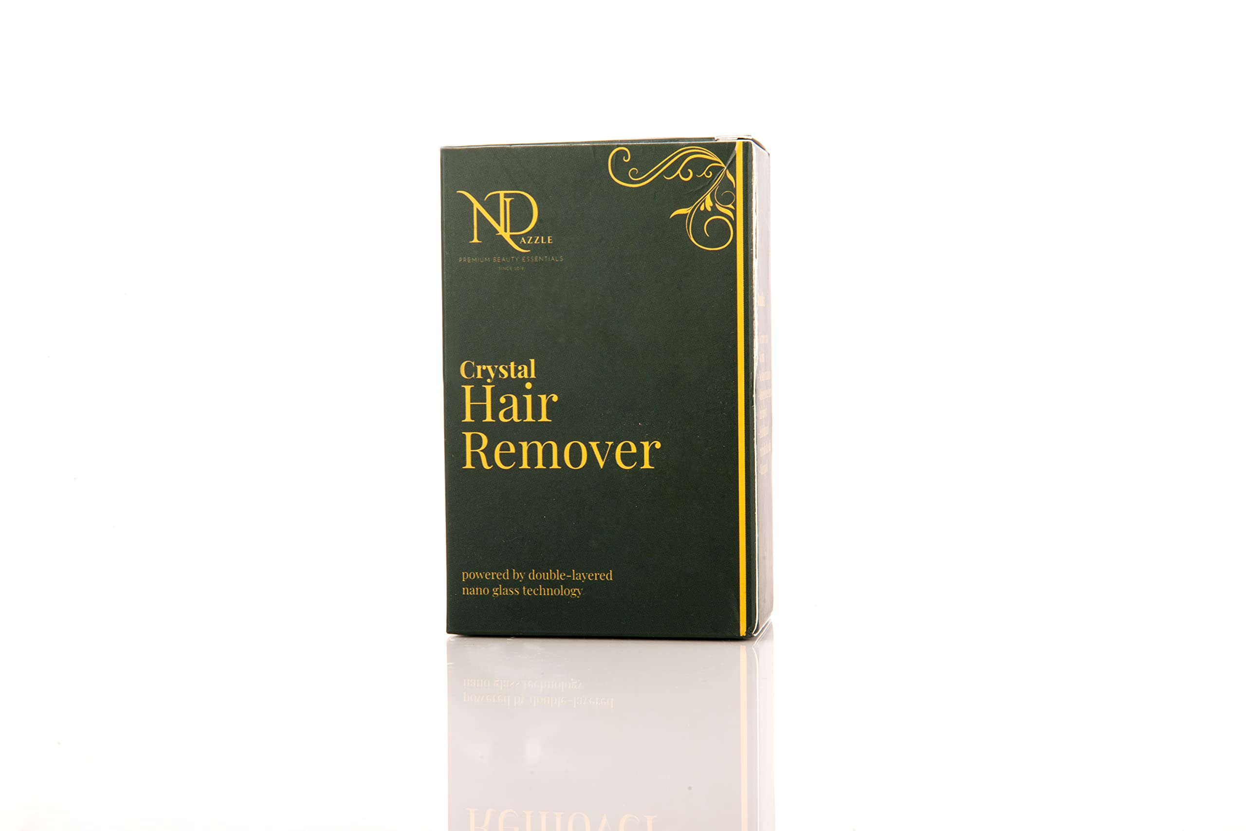 N'DAZZLE Nano Crystal Hair Eraser - Double Layered - Painless Removal - Smooth Exfoliating - Magic Eraser - Razorless Shaver - Upgraded Design - Additional Skin Protective Layer - No Skin Irritation