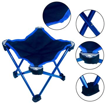 Folding Mini (8" X 8.") Mini Camping Stool with Carry Bag, Foldable Mini Chair for Camping, Fishing, Beach, Hiking, Backpacking, Gardening, Ultra-Lightweight Collapsible Travel Foot Rest Stool