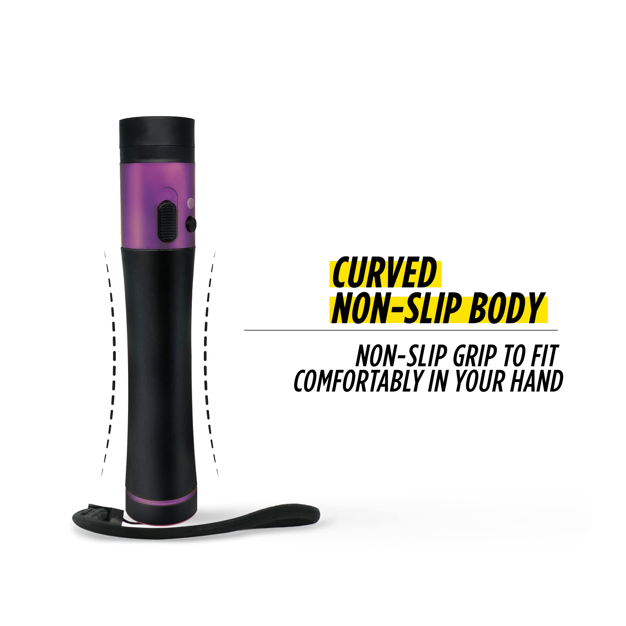 Guard Dog T-10000 Stun Gun Flashlight, Rechargeable with Safety Pin, Car Charger Included, Wrist Strap