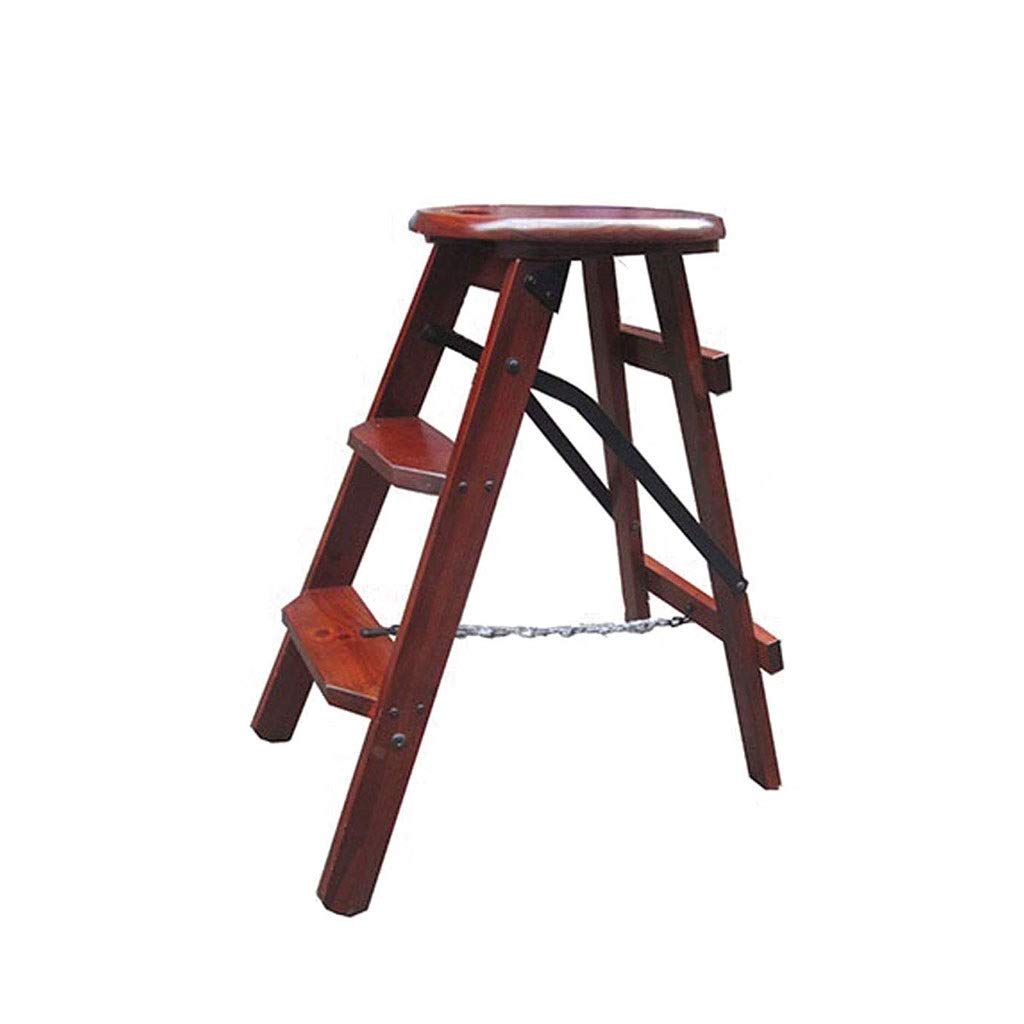 Folding Step Stool Ladder 3 Tier Chair Bench Seat Utility Multi-Functional for Kitchen Office Bathroom High Cabinet Changing Light Bulbs Washing