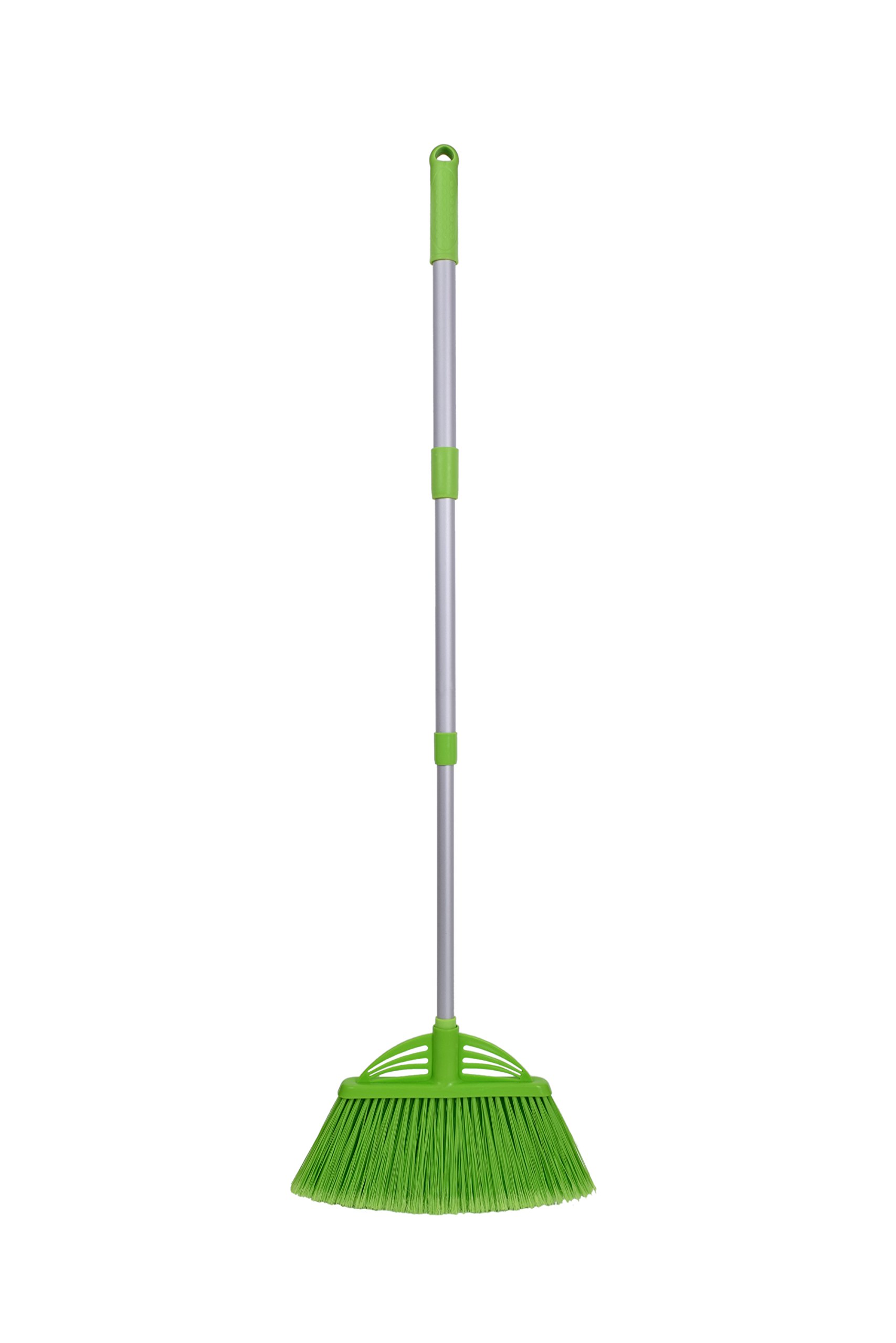 Xifando Three-Section Telescopic Aluminum Alloy Rod Long-Handled Broom(Green)