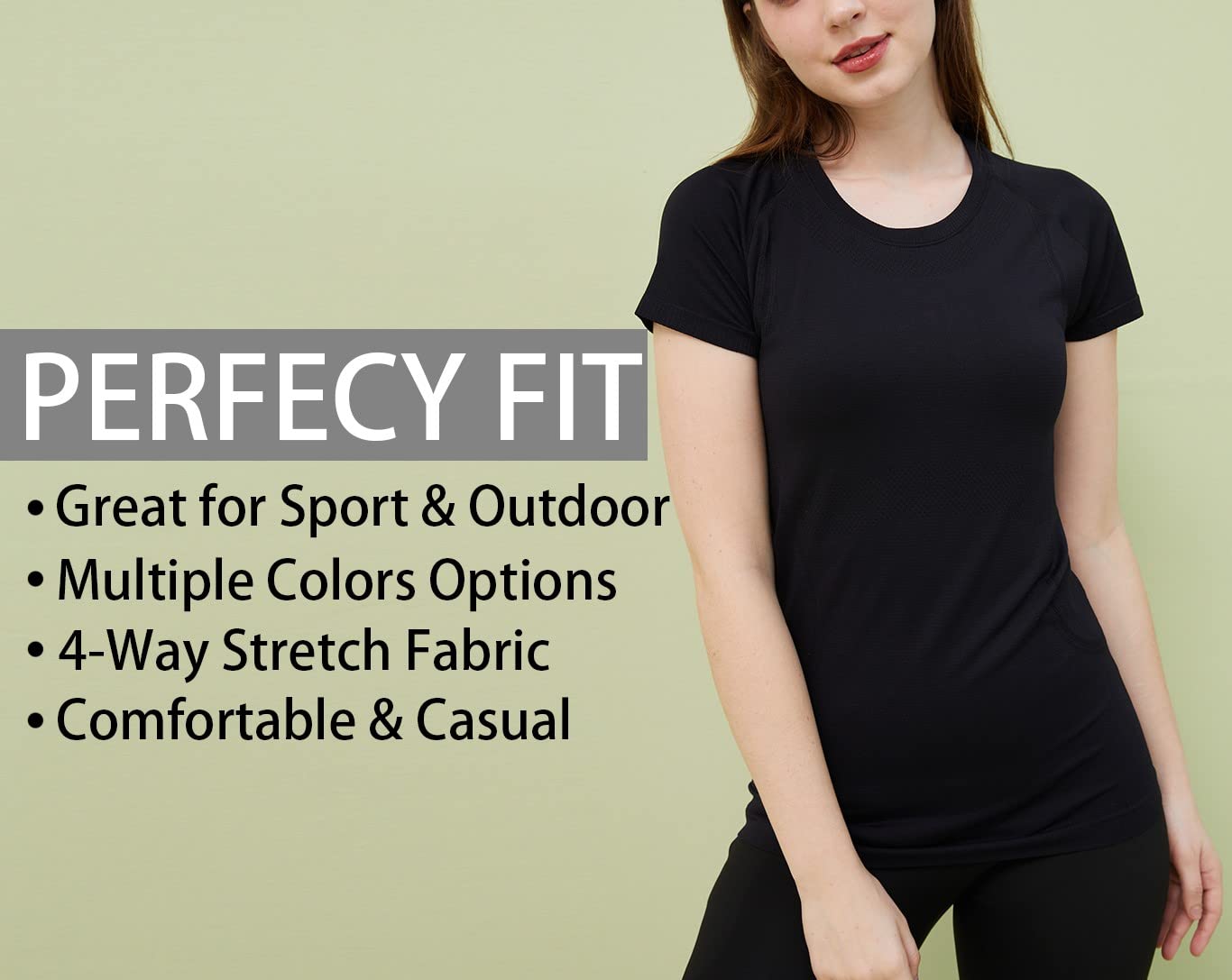 FREESUAL 3Pack Activewear Shirts Tops for Women Slim Young Short Sleeve Dry-Fit Workout Athletic Performance for Sports Blue