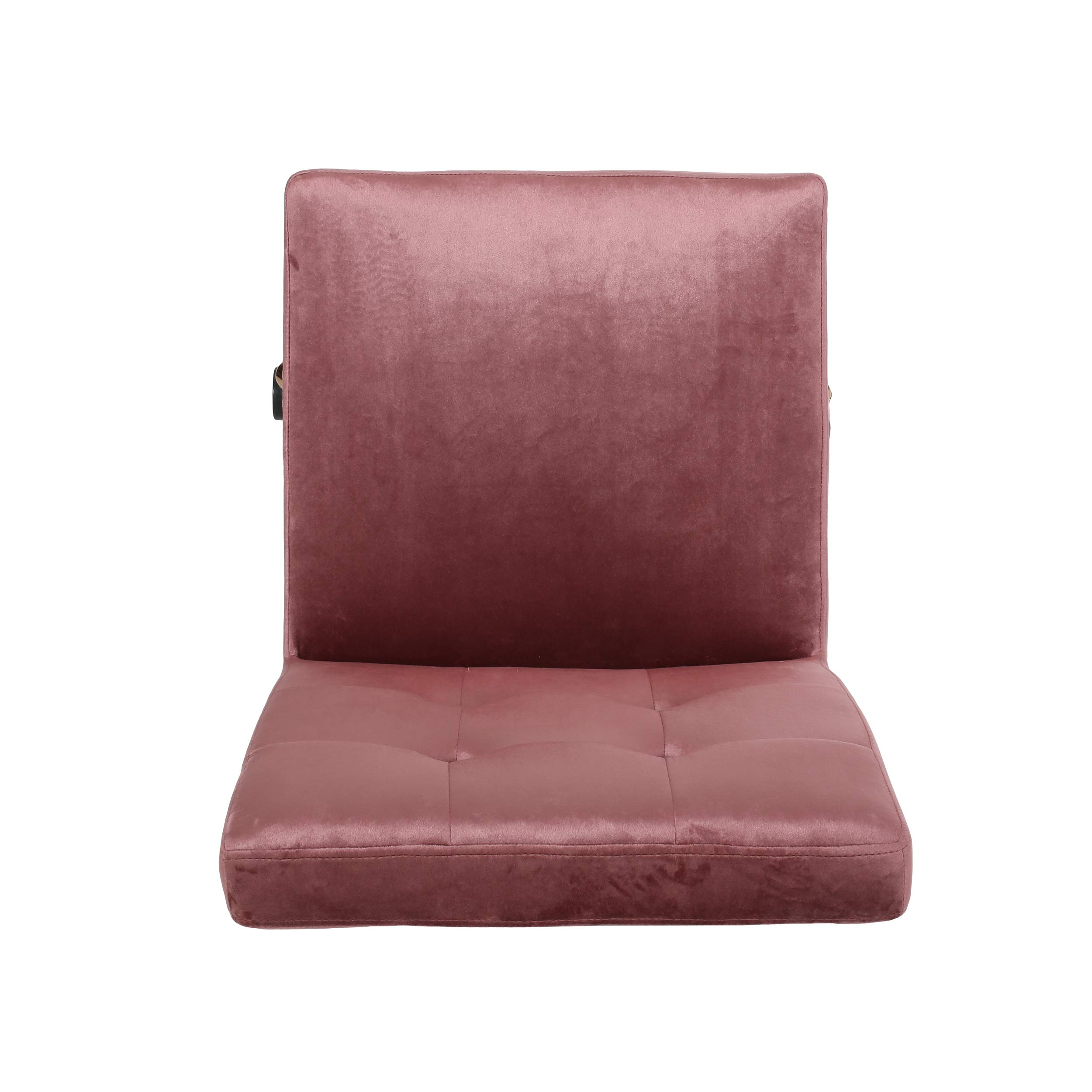 GDFStudio Glam Tufted Home Office Chair with Swivel Base, Black and Rose Gold Finish