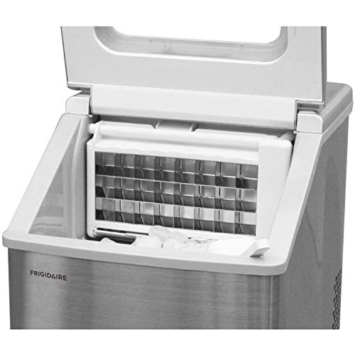 Frigidaire EFIC452-SS 40 Lbs Extra Large Clear Maker, Stainless Steel, Makes Square Ice (Renewed)