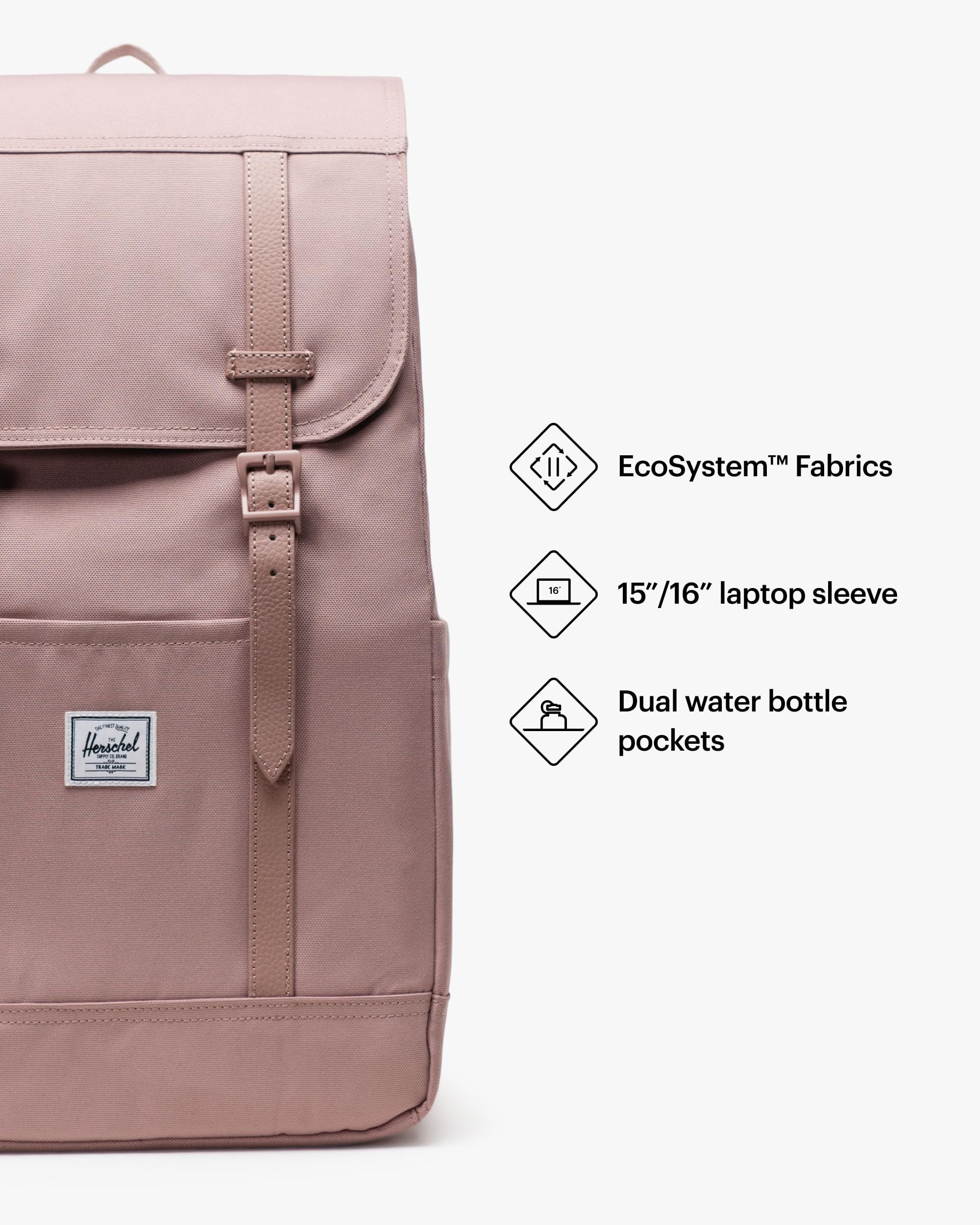 Herschel Retreat Backpack, Rose Brown, One Size