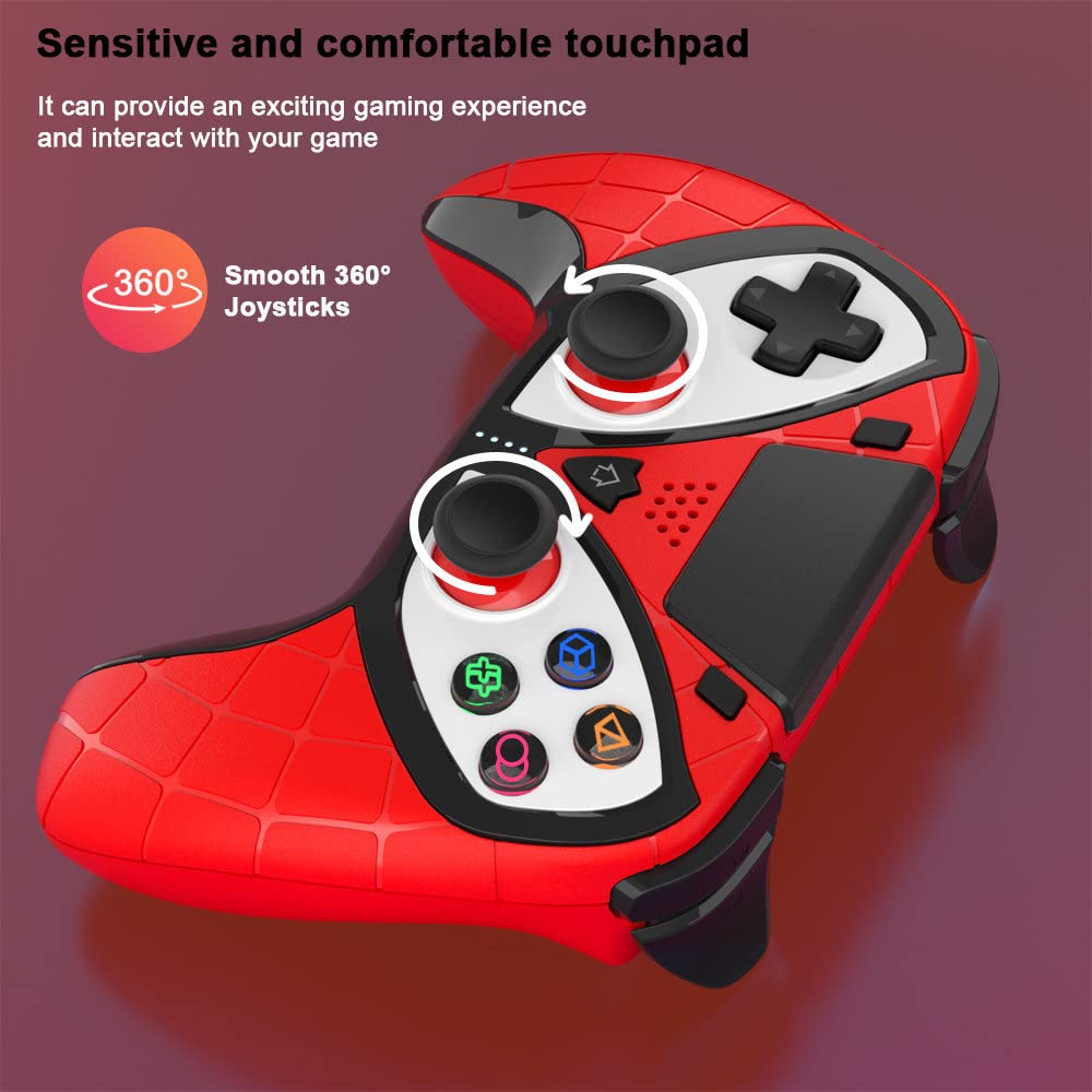 GEEKLIN Wireless Gaming Controller for PS4, Wireless Gamepad Remote Joystick for PS4/PS3/Android/iOS/PC with Upgraded Joystick, Headset Jack and Dual Vibration
