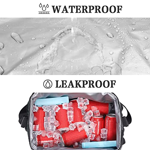 GARDRIT Cooler Bag - 30 Cans Collapsible Insulated Lunch Box, Leak-Proof Cooler Bag Suitable for Camping, Picnic& Beach (20L/Black)