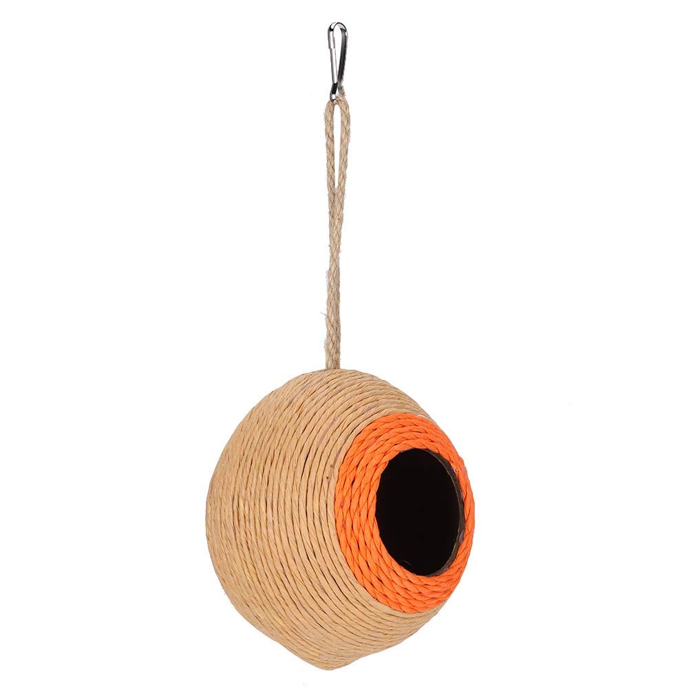 GLOGLOW Pet Bird Breeding Bed, Coconut Husk Round Sleeping Bed Hatching Birdhouses Hamster Breeding Nest Hideaway Toy
