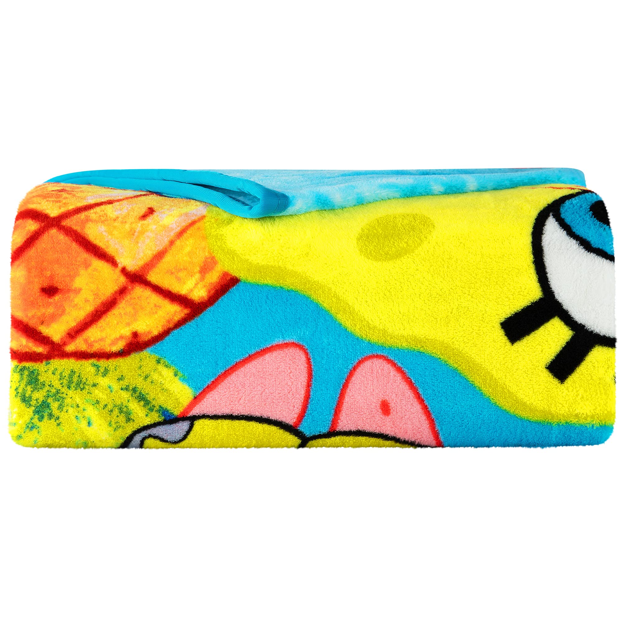 Franco Kids Bedding Super Soft Plush Micro Raschel Blanket, 62 in x 90 in, Spongebob Squarepants, Multicolour, Prints May Vary