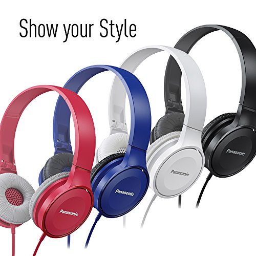 Panasonic Lightweight Headphones with Microphone, Call Controller and 3.9 ft Audio Cord Compatible with iPhone, BlackBerry, Android - RP-HF100M-P - On-Ear Headphones (Pink)
