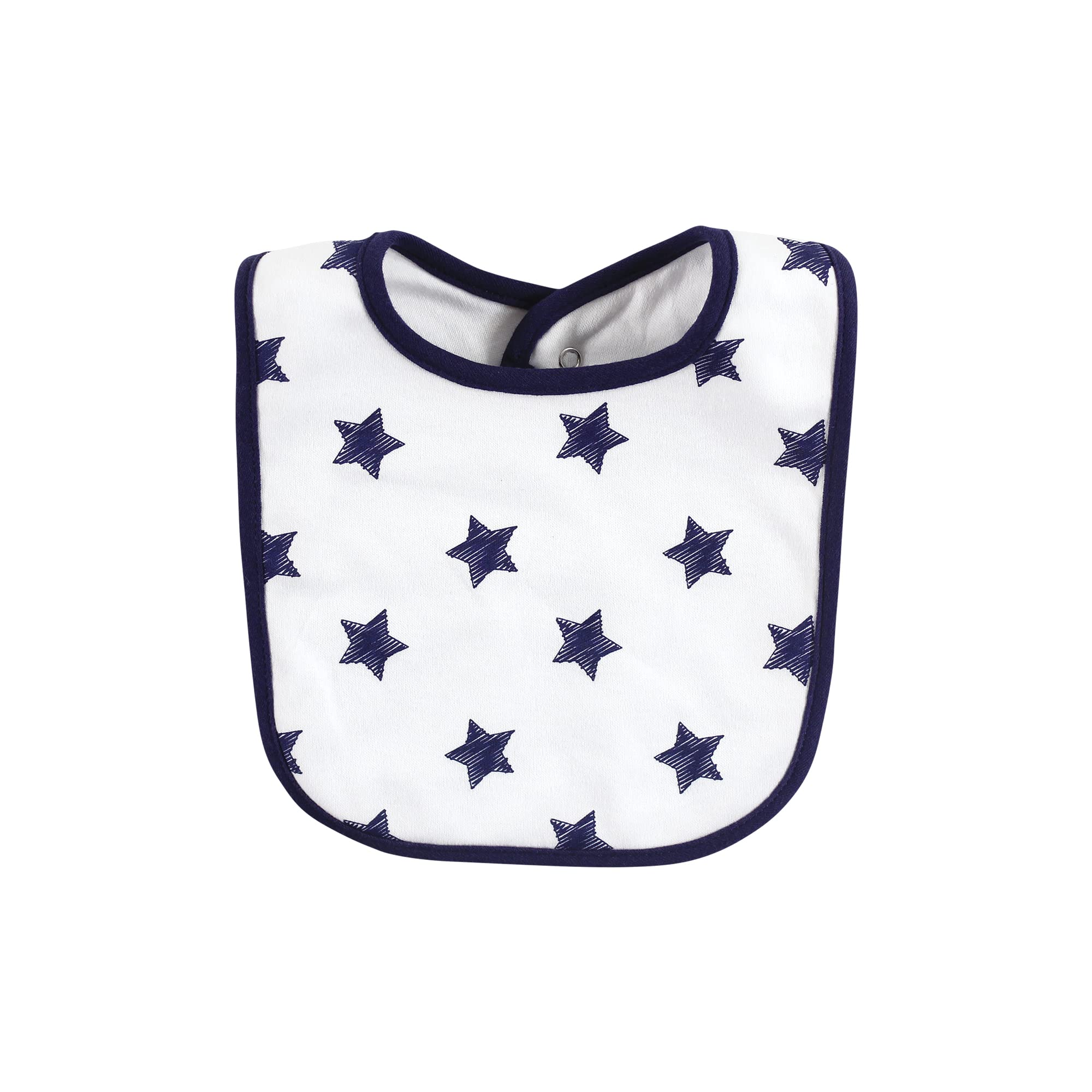 Hudson Baby Unisex Baby Cotton Bib and Sock Set, Boy Mothers Fathers Day, One Size (Pack of 2)
