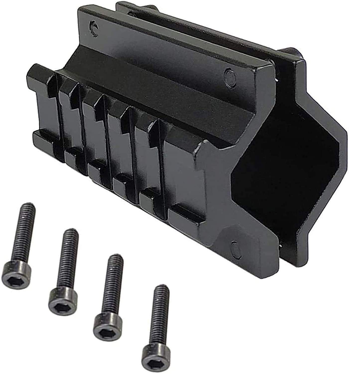 Gotical Combo of 2 Items - Shotgun Single Rail Barrel Mount 5 Slots 2.5 inch Two Piece and Single Rail Two Slot Barrel Mount Weave Picatinny Weaver Barrel Mount