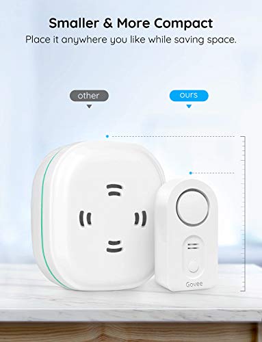 Govee Water Leak Detectors 5 Pack, 100dB Adjustable Audio Alarm Sensor, Sensitive Leak and Drip Alert, for Kitchen Bathroom Basement (Battery Included)
