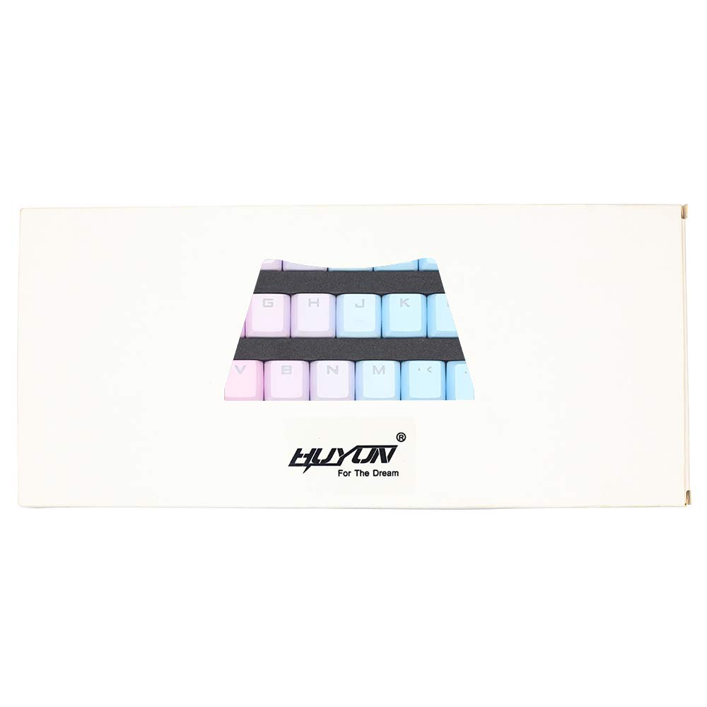 Gradient Color Keycap 37 PBT Double Shot Injection Backlit Keycaps Replacement for Cherry/ikbc/NOPPOO/Ducky Mechanical Gaming Keyboards (Sunset Gradient Color)