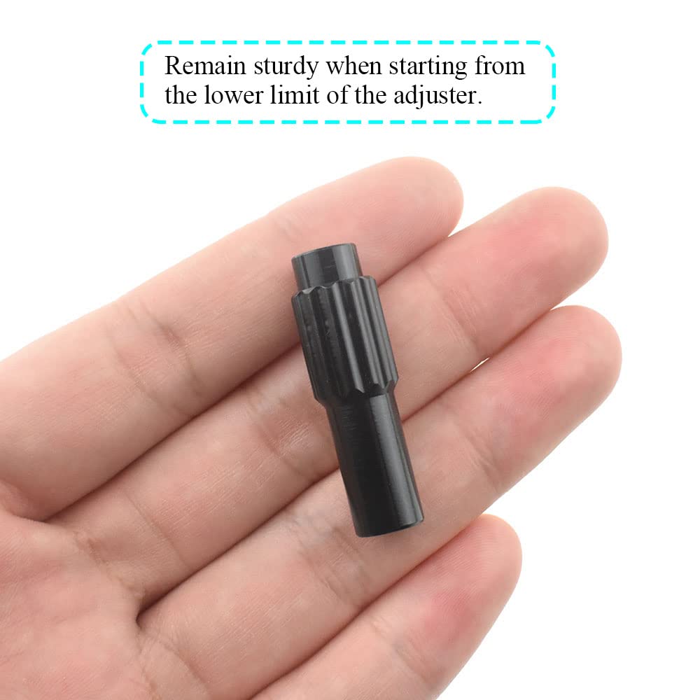 Hao Pro 33mm Length Bicycle Screw Cable Adjuster Quick Adjust Convenient Maintenance Control Tension Aluminum Clucth Brake Gear Shift Connector Black 2 PCS for DIY Mountain Bike Frame Road Bike