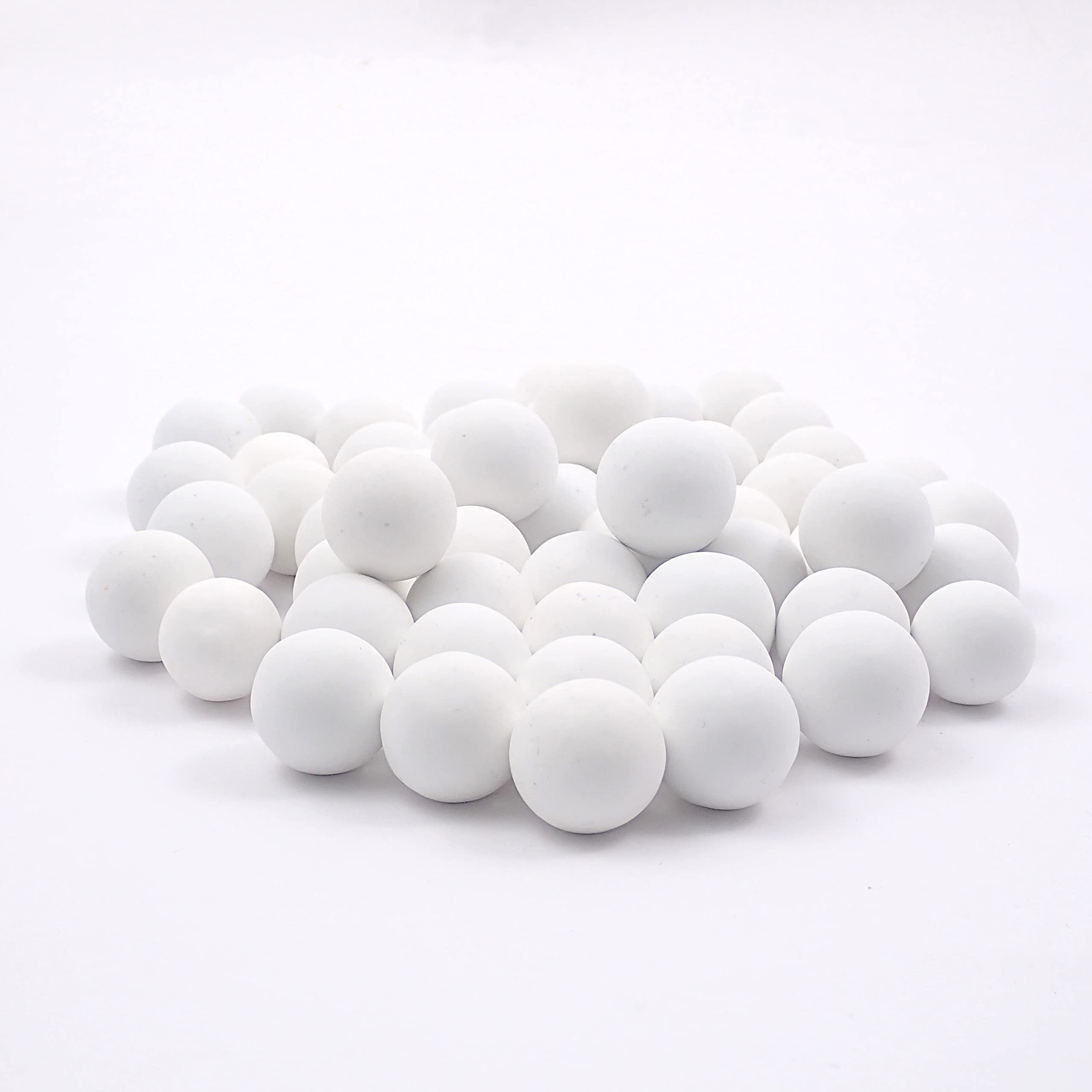 White Ceramic Grinding Balls - Size: 20mm - Weight: 1kg - Milling Media for Ball Mill - by Inoxia
