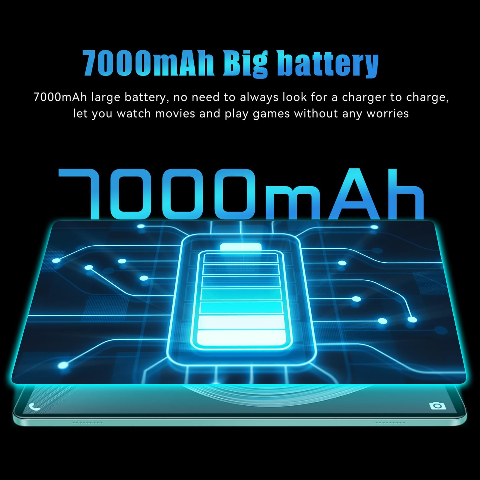GLOGLOW Gaming Tablet, Office Tablet 8GB RAM 256GB ROM Aluminum Alloy for School (US Plug)