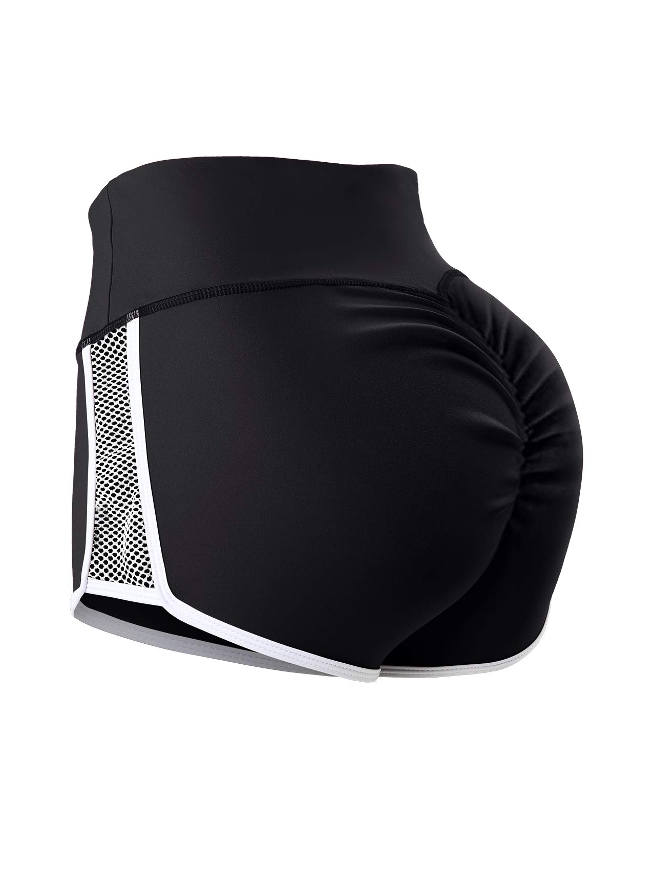Gafeng Women's Scrunch Butt Shorts Booty Lifting Ruched High Waist Workout Yoga Running Short Leggings