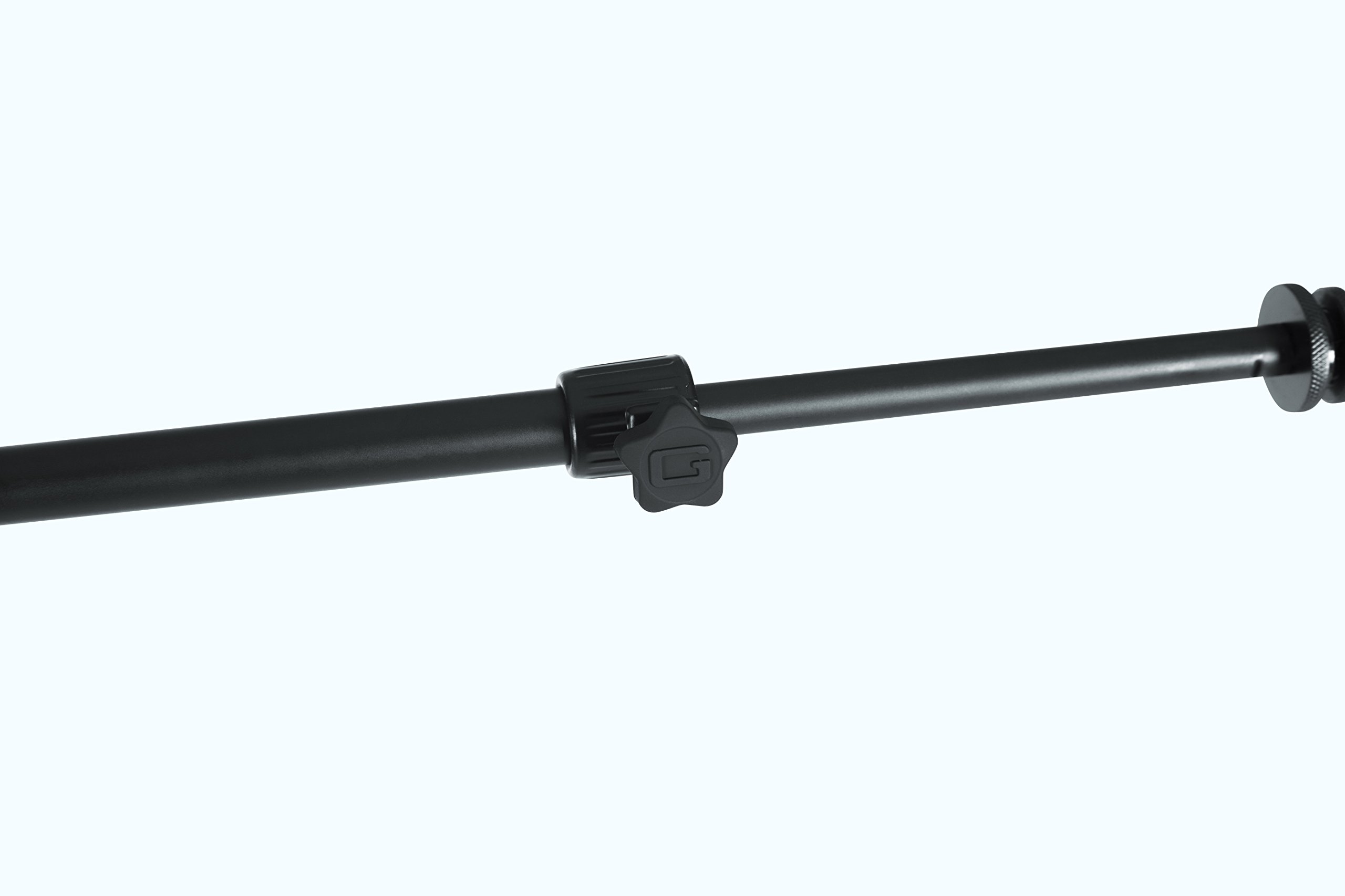 Gator Frameworks Tripod Mic Stand with Soft Grip Twist Clutch, Boom Arm, and Both 3/8" and 5/8" Adapters; Min/Max Height - 6"/99" (GFW-MIC-2020),Black