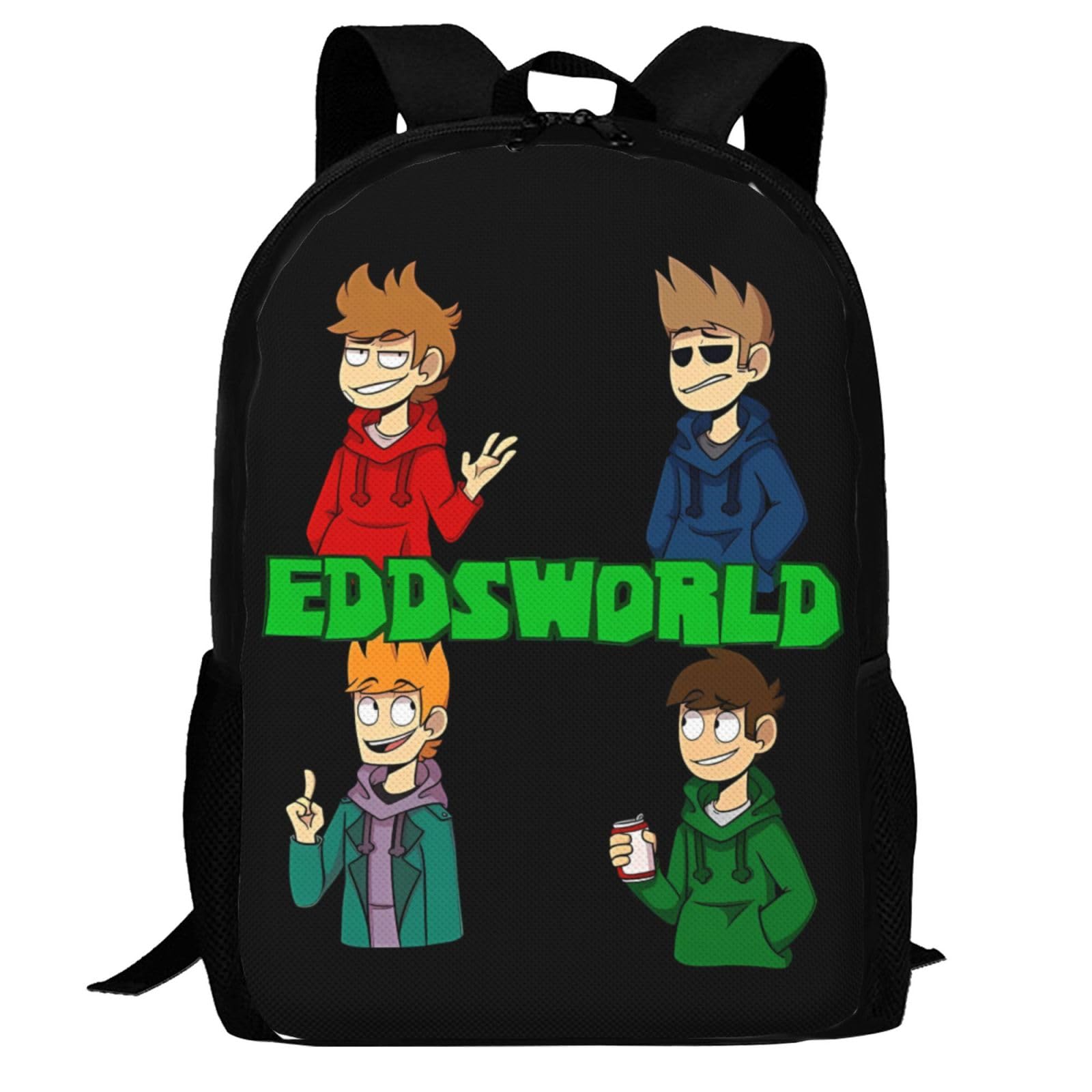 GLGFAS Eddsworld Backpack Large Capacity Leisure Travel Backpack Book Bag Outgoing Daypack 12.5x5.5x16.5 inch