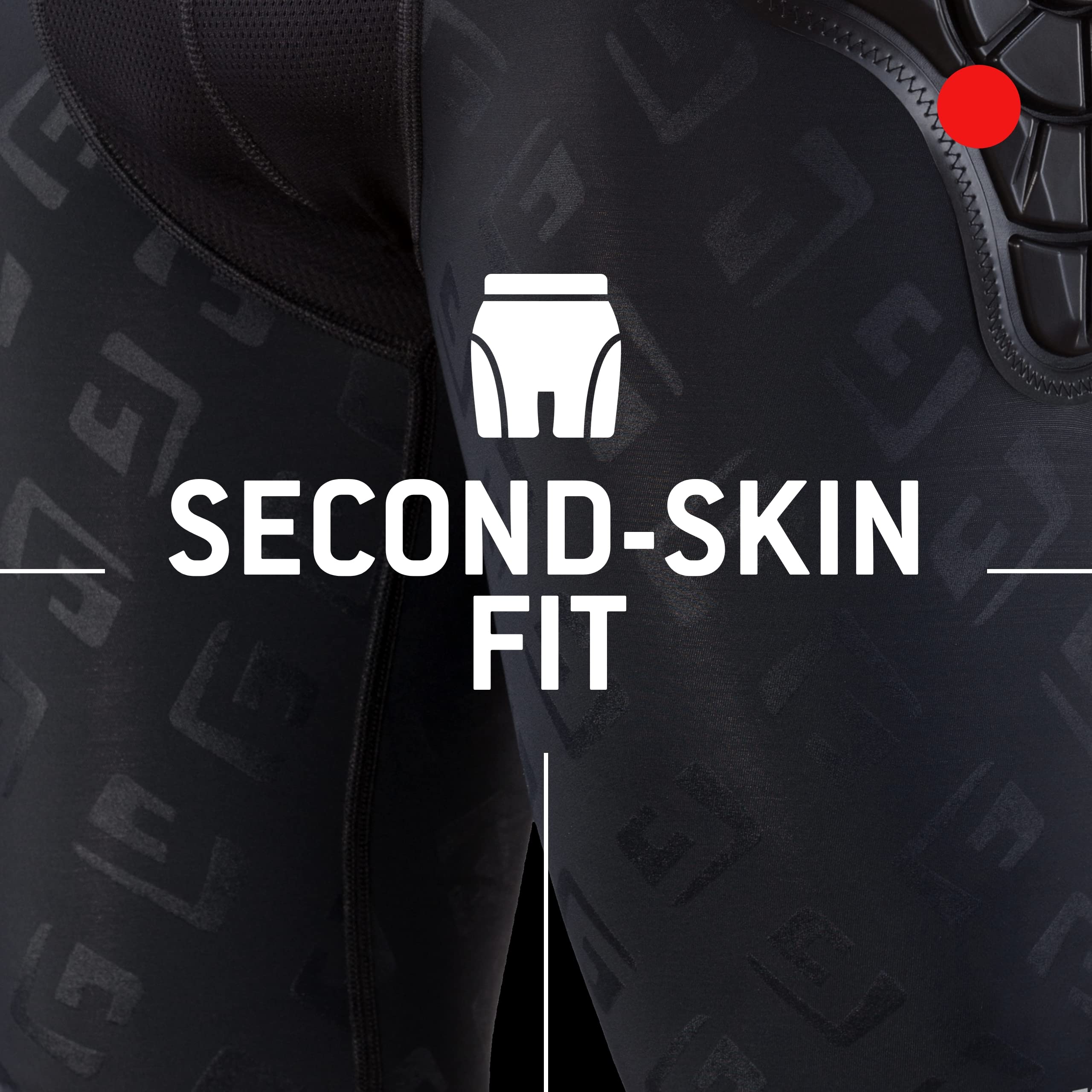 G-Form Pro-X Mountain Bike Compression Shorts with Padding - Athletic Shorts - Black Logo, Adult X-Large