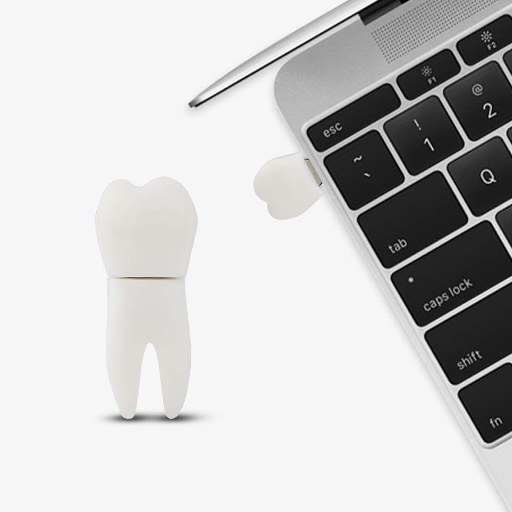 Furnoor Tooth Shape USB Storage, Tooth Shape Flash Drives Storage USB 2.0 Interface U Disk Memory Stick 16G Drive Storage