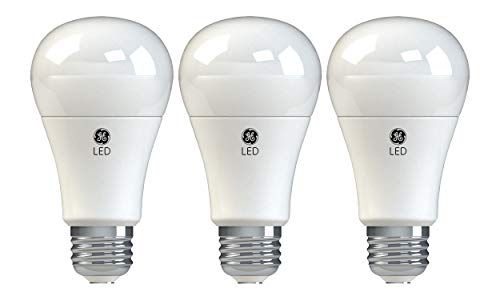 GE Lighting 99193 Soft General Purpose Classic Shape A19 Daylight LED 11 (75-Watt Replacement), 1050-Lumen Medium Base, 3 Count (Pack of 1), Frosted White, 3