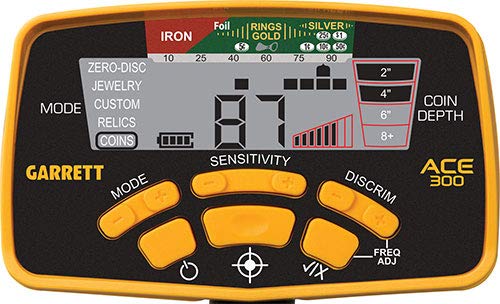 Garrett ACE 300 Metal Detector with Waterproof Search Coil and Pro-Pointer II