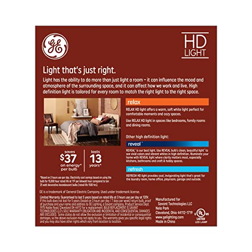 GE Relax 3-Pack 25 W Equivalent Dimmable Soft White Ca11 LED Light Fixture Light Bulb