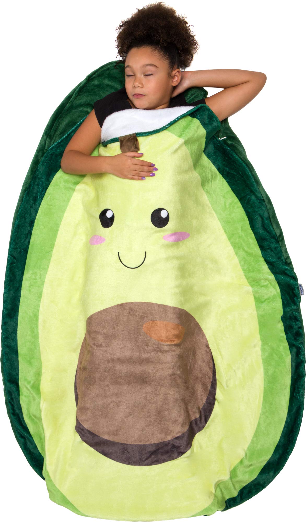 FUNZIEZ! Kids Avocado Blanket Sack - Comfy Blanket for Kids - Green - One Size