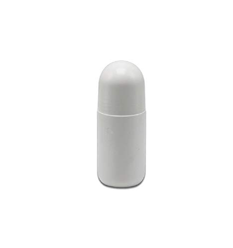glasstore 4Pcs 50mL Empty Refillable Roll-on Bottle White Plastic Anti-perspirant Roller Bottles Leak-Proof DIY Deodorant Container with Roller Ball