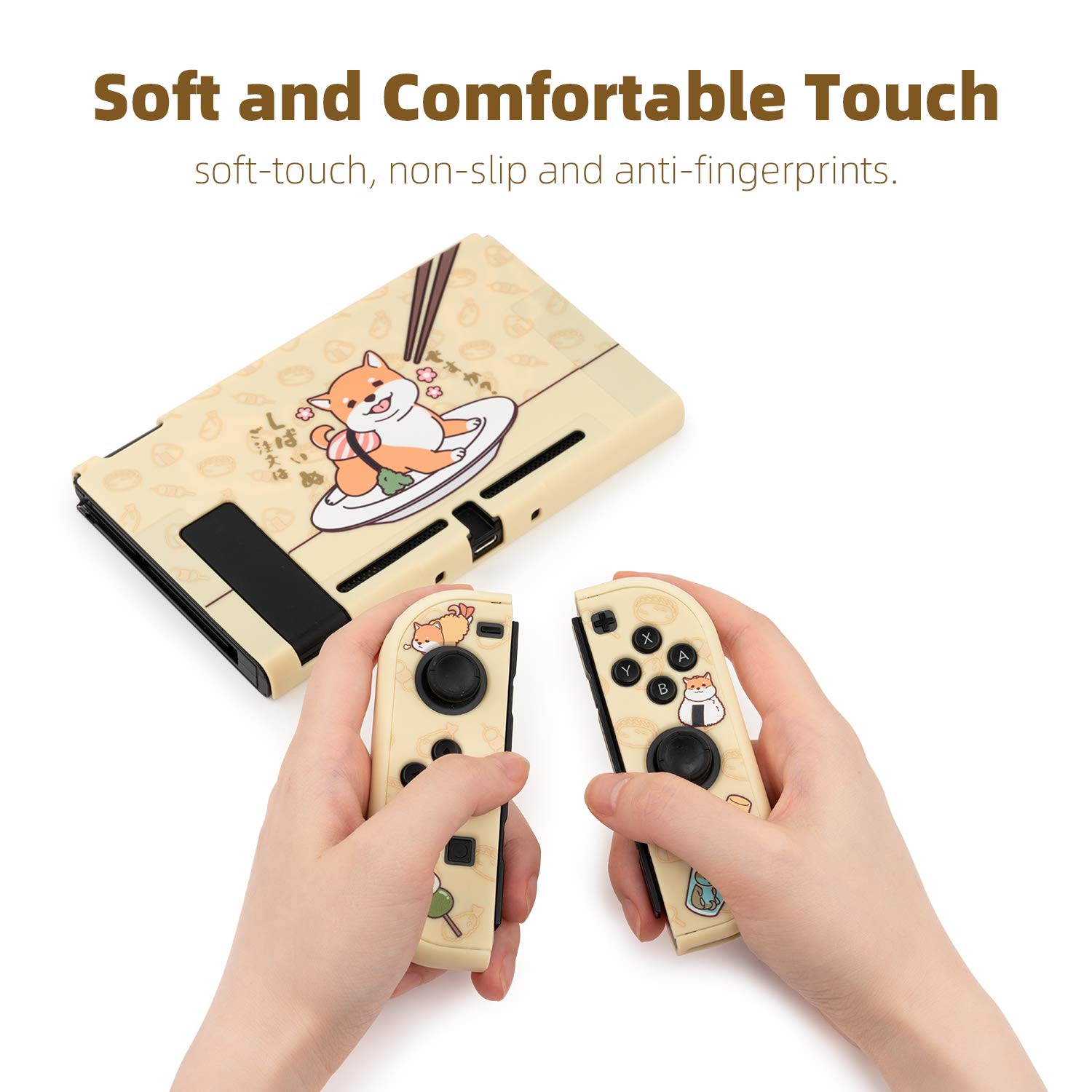 GeekShare Protective Case Slim Cover Case Compatible with Nintendo Switch and Joy-Con - Shock-Absorption and Anti-Scratch (Shiba Inu)