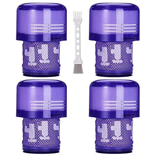 for Dyson V11 Torque Drive Cordless Vacuum Cleaner Replacement Filters Parts, Compatible with Dyson V11 SV14 Animal and V15 Detect Cordless Vacuum Models Filter, Compare to Part No.970013-02 (4 Pack)