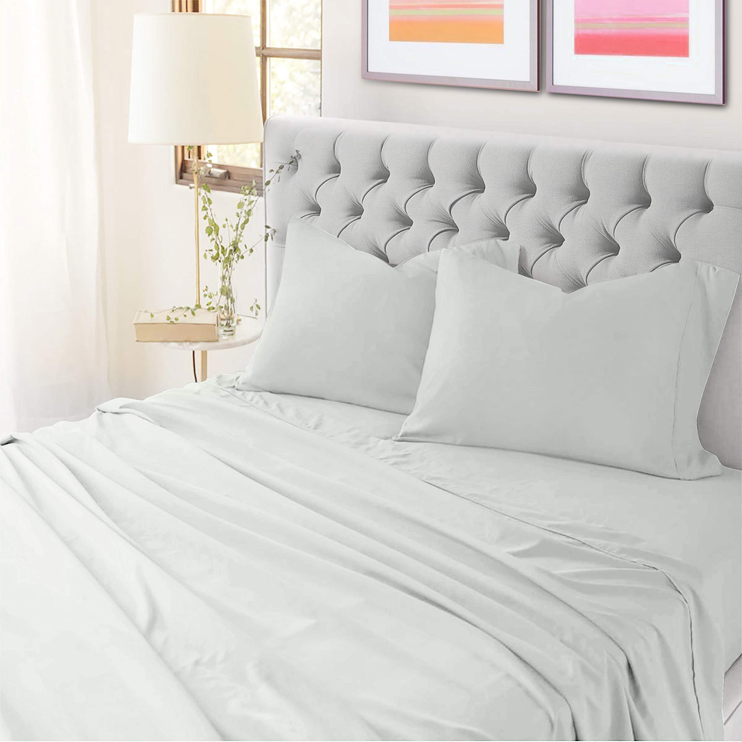 GULLIVER Cotton Rich Quality King Sheet in Grey COLOR-1PIECE, FITS Upto 15ββ DEEP Mattress Pockets, Breathable Cool, & ECO-Friendly.
