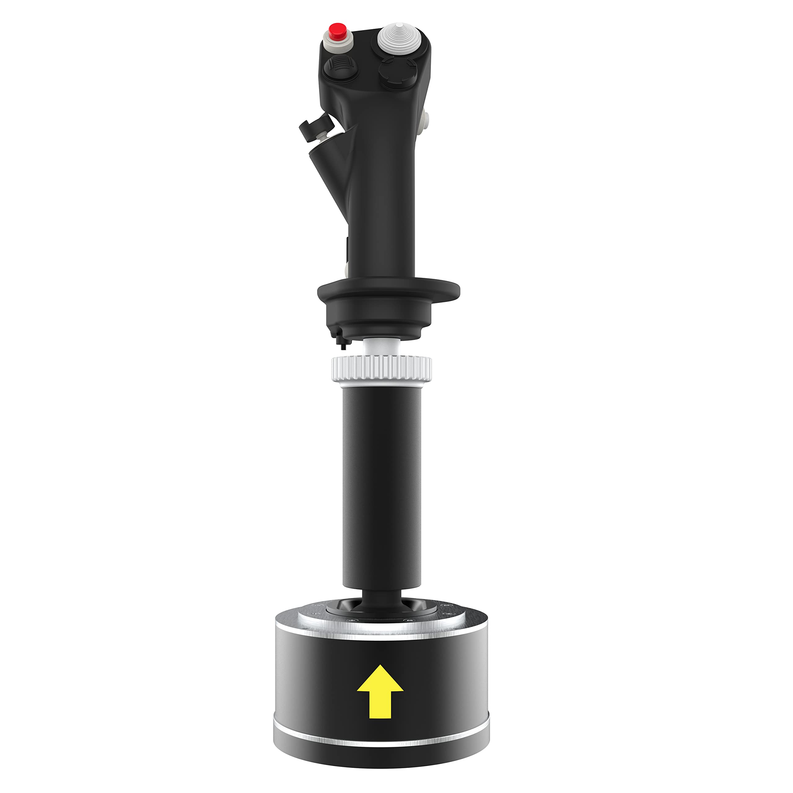 Hikig Aluminum Alloy Flight Stick Grip Extension Kit, Flight Stick Grip Extension Rod Fully Compatible with THRUSTMASTER Hotas Warthog, F-16C Viper Hotas, F/A-18C Hornet Hotas Flight Stick (100MM)