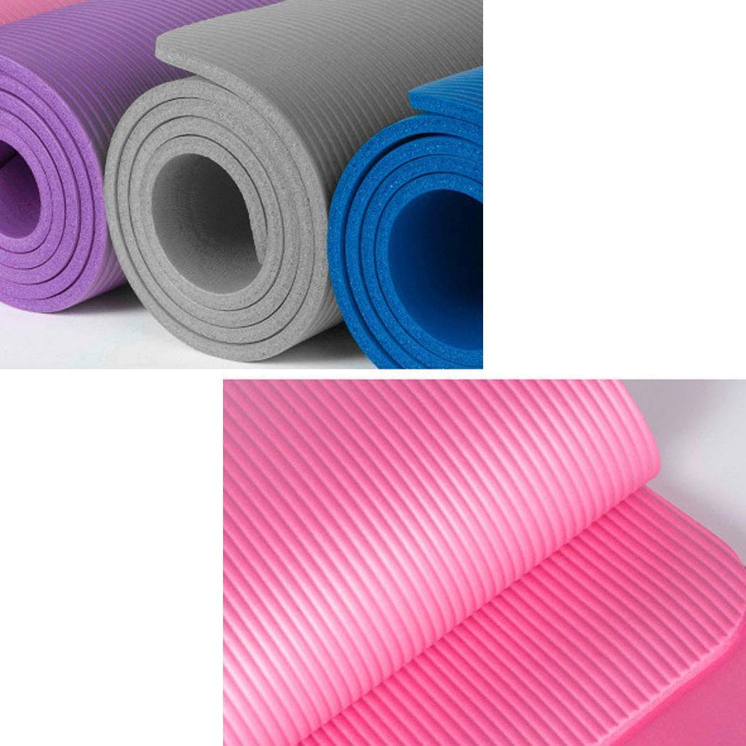 Funic Friendly Non Slip Yoga Mat,Body Alignment System,Pilates Exercise Material - Textured Non Slip Surface and Optimal Cushioning with Carrying Strap (Black)