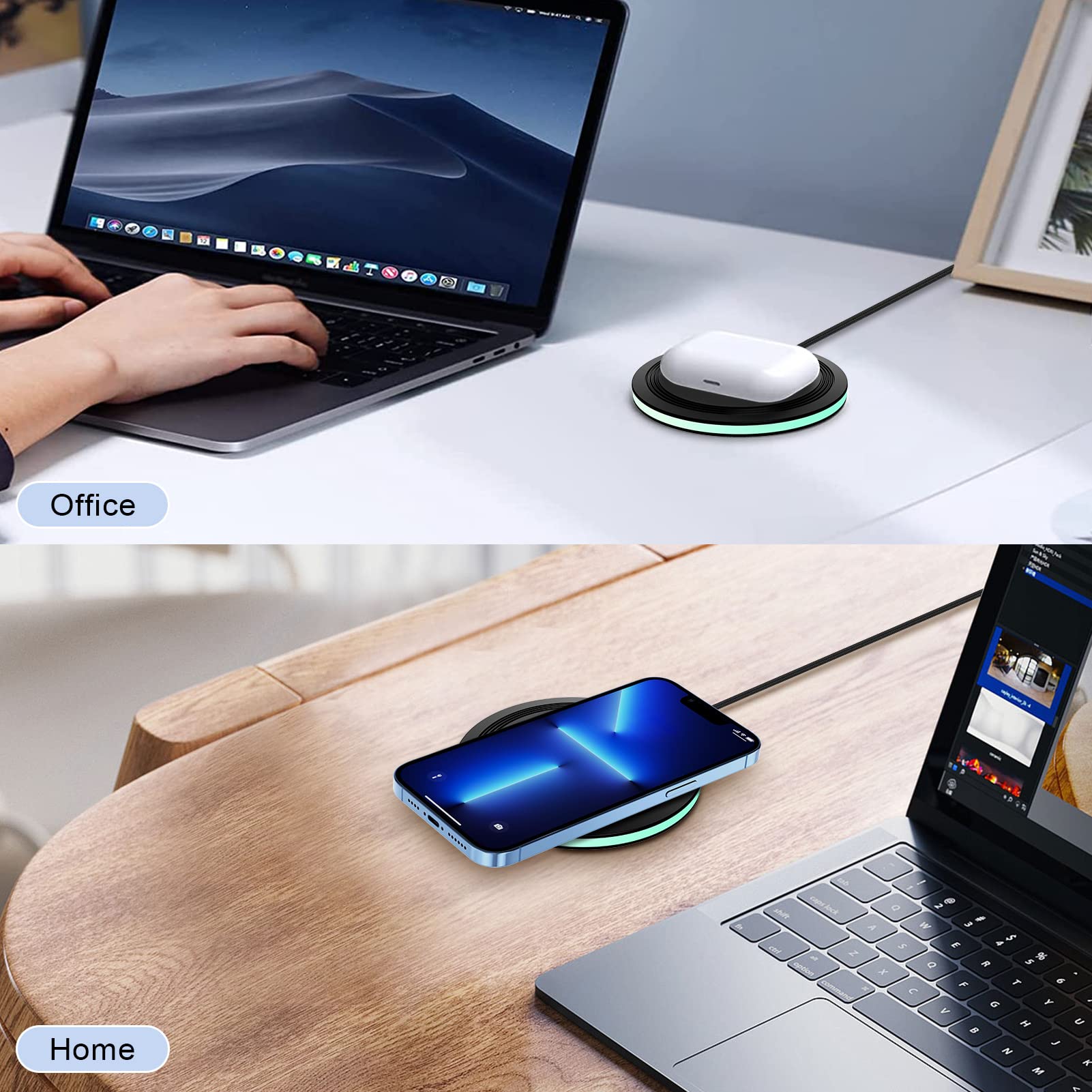 Google Pixel 7a 7Pro 6 Wireless Charger Pad Fast Charging Station for Google Pixel 8Pro/8/7/6/5/4/3,15W Certified Fast Wireless Charging Mat for iPhone 15 14 13 12,Samsung Galaxy S23/S22/S21/S24/S24+