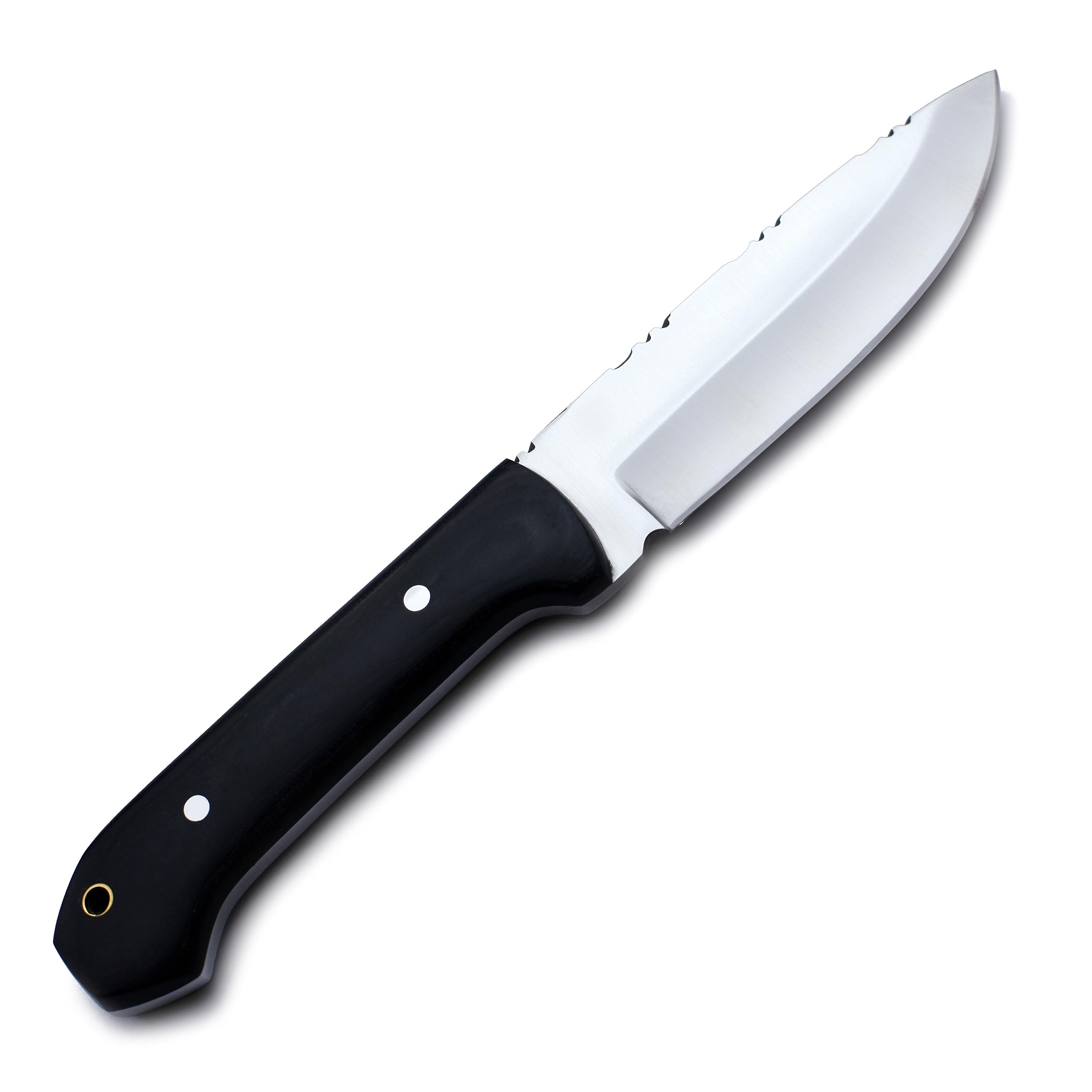 GCS Handmade Micarta Handle D2 Tool Steel Tactical knife Hunting Knife Camp Knife with leather sheath Full tang blade designed for Hunting & EDC GCS 108