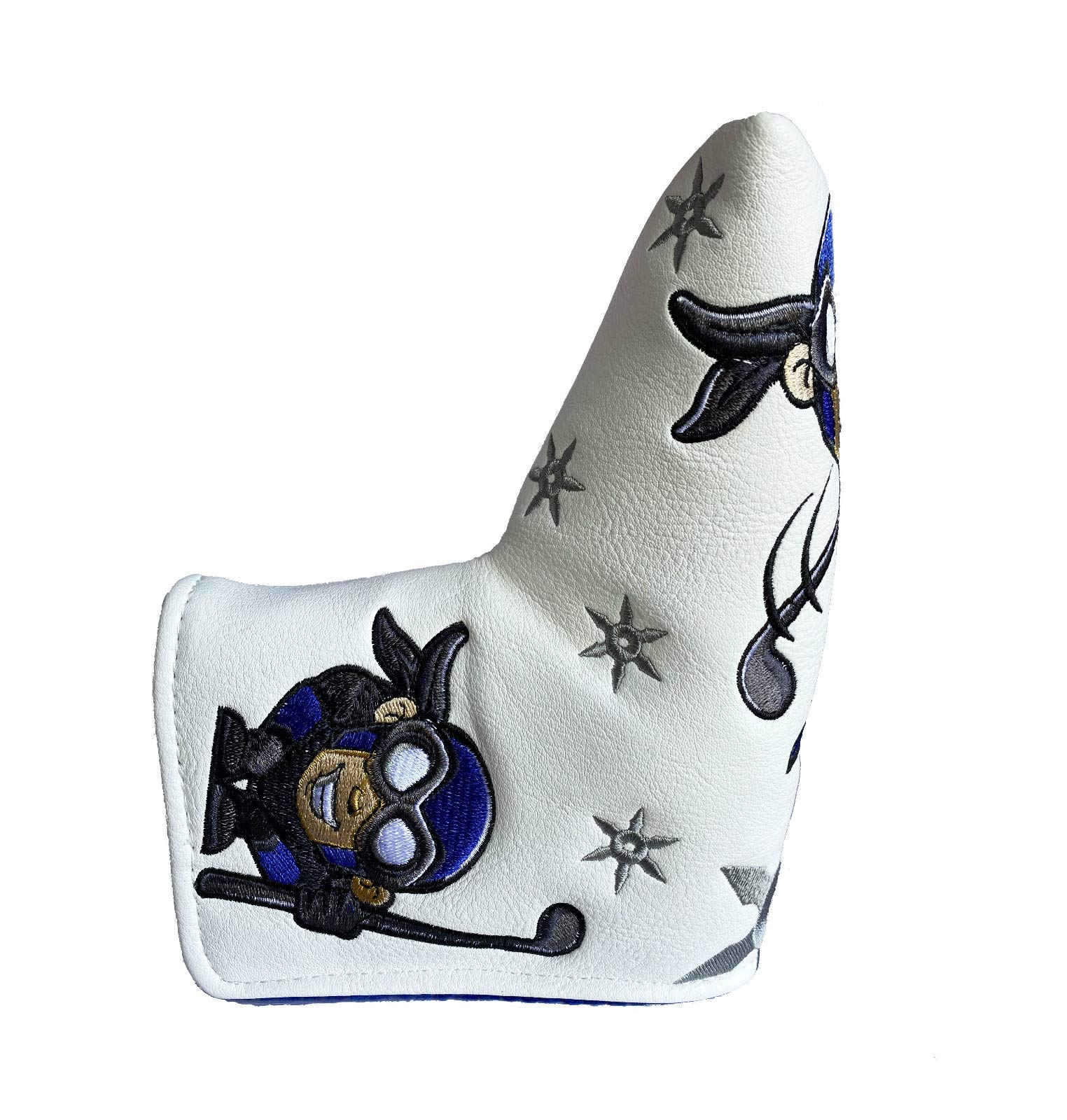 Golf Blade Putter Cover Headcover Magnetic Synthetic Leather Club Protector for Scotty Cameron Odyssey Blade Taylormade (Ninja Blue)