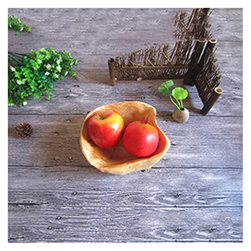Fruit Bowl Bowl Creative Dried Fruit Plate Multi-grain Candy Dish Grid Wood Root Carving Tray Mixing Bowl Kitchen Organizer Fruit Plate (Color : A)
